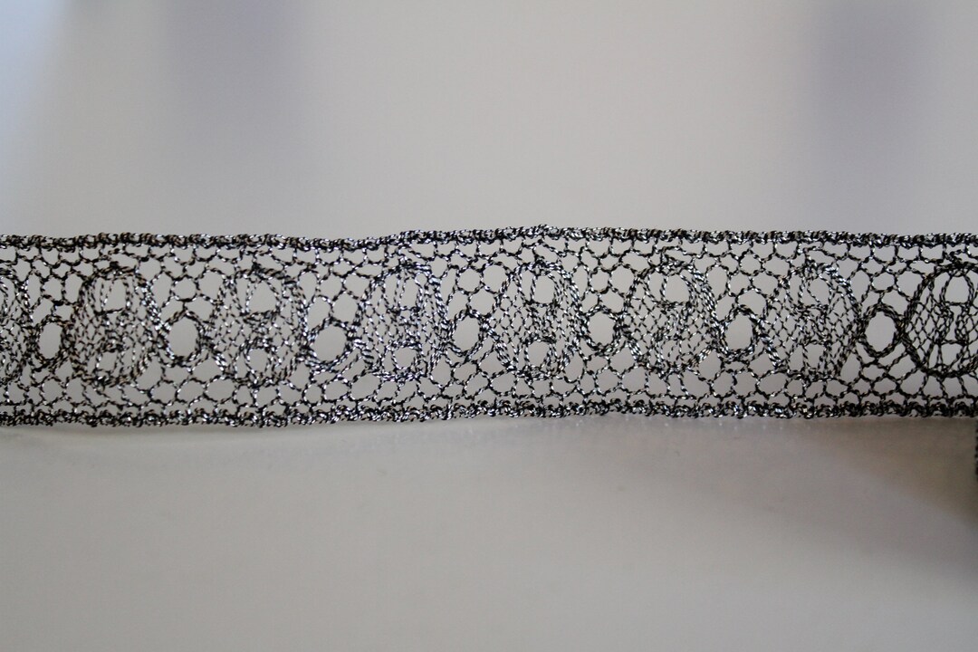 1 Wide Silver Metallic Trim, Silver Metallic Trim, One Inch Wide Silver ...