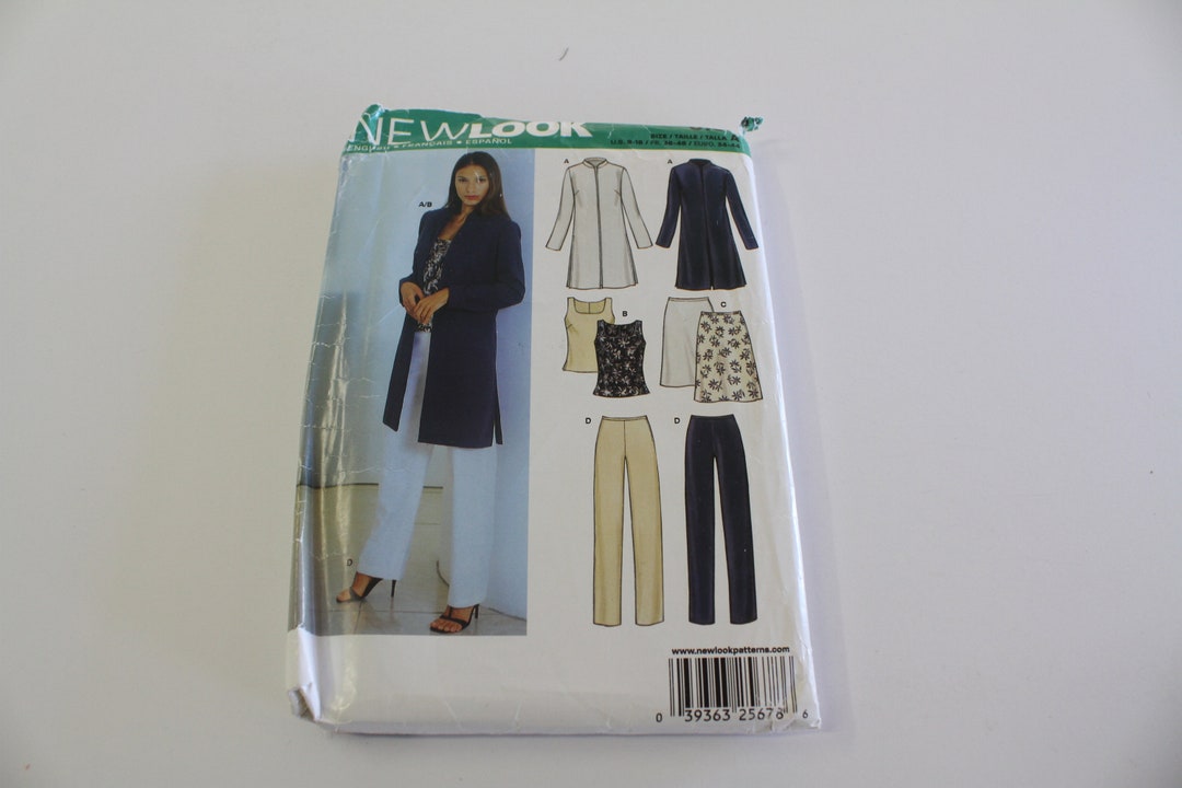 New Look 6163 Sewing Pattern, Jacket Top Pants and Skirt Pattern, New ...