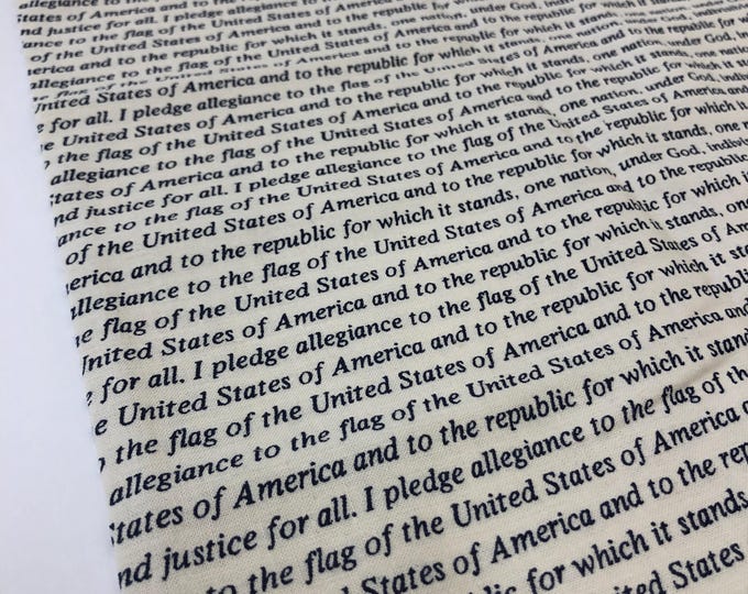 Pledge of Allegiance Print Fabric Remnant, Quilting Cotton (0.75yd) - Etsy
