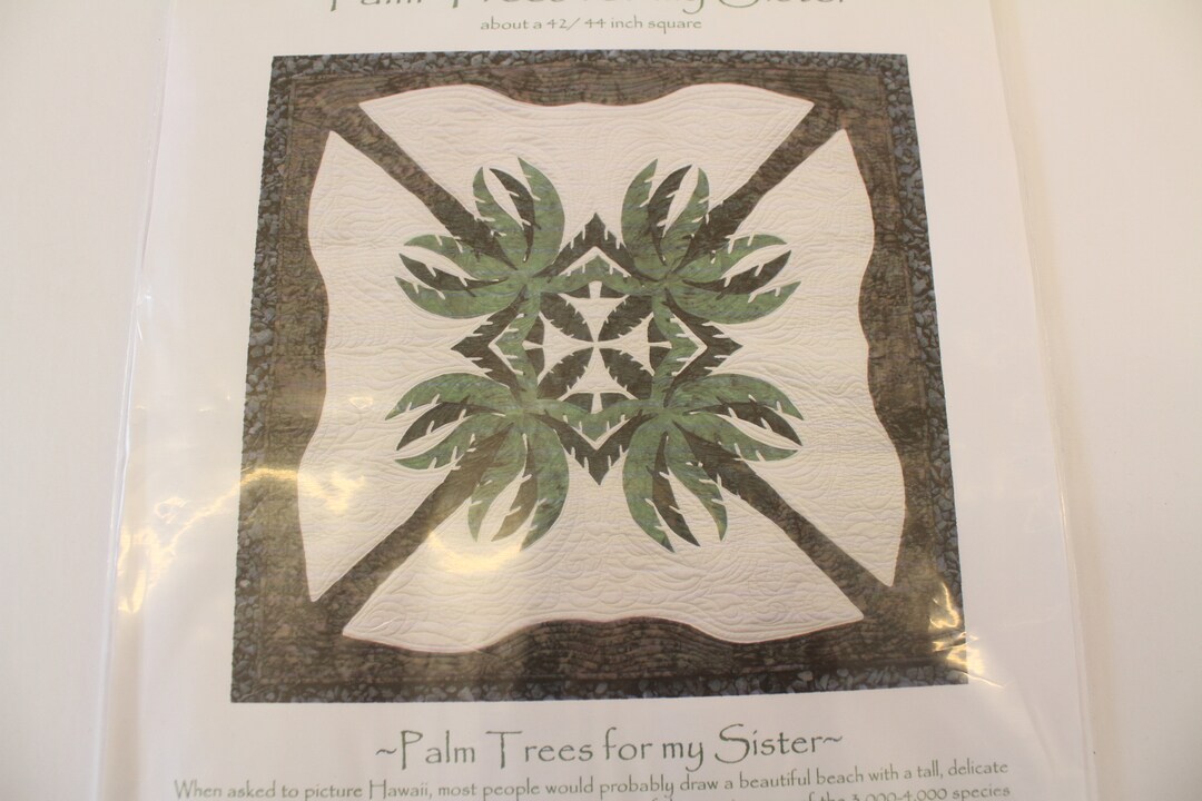 Palm Trees for My Sister by Keri Designs Quilt Pattern, Palm Tree Applique Quilt Pattern ...