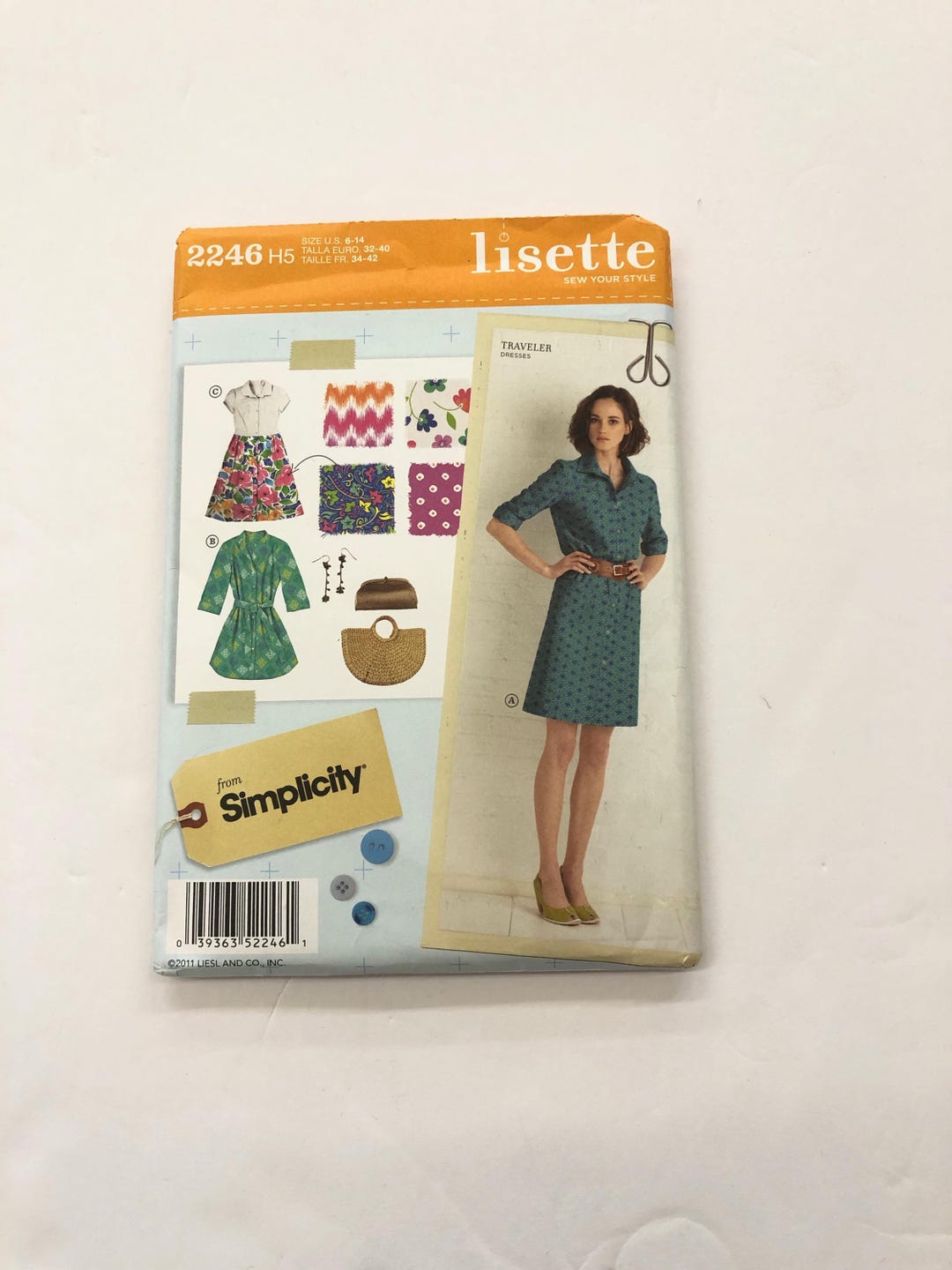 Simplicity Pattern, Lisette Sew Your Style 2246 Shirt Dress Pattern With Skirt and Sleeve ...