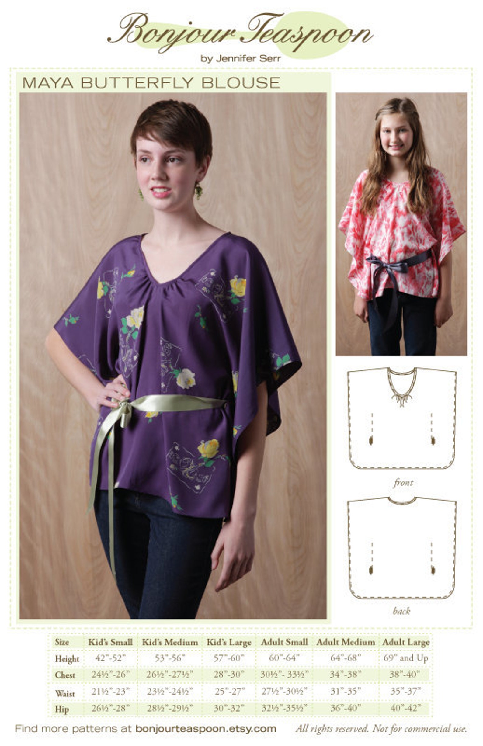Kids Blouse Sewing Pattern, Tween Sewing Pattern, Tween Blouse Pattern ...
