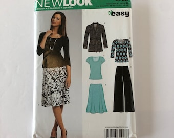 Misses Separates Pattern Kimono Jacket Top Skirt Pants Pattern Sizes 10 ...