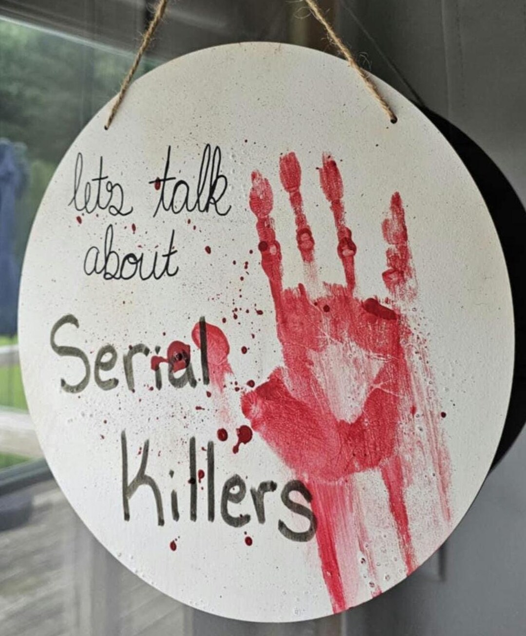 Let's Talk About Serial Killers Door Sign - Etsy