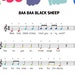 Baa Baa Black Sheep Easy Sheet Music for Baby Einstein Paino - Etsy