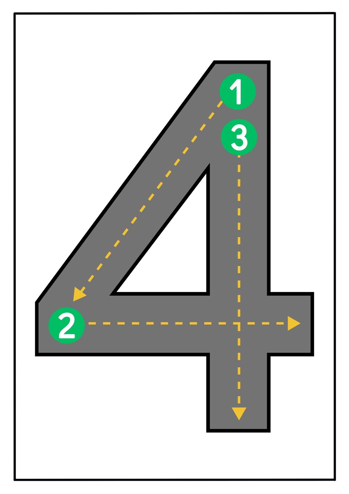 Race Track Numbers, Learn to Write 1-9 and Recognize Numbers - Etsy