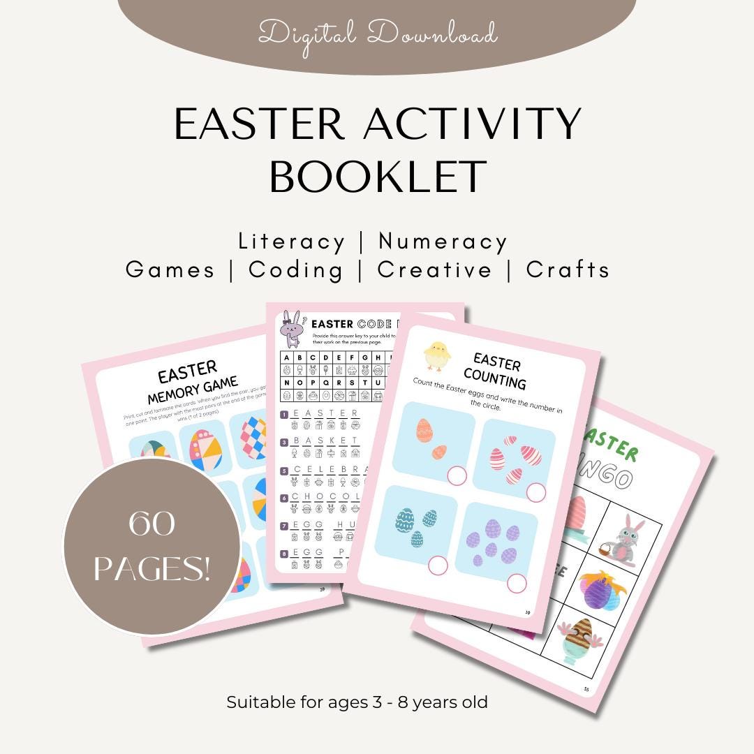 Kids Easter Activity Booklet - Etsy