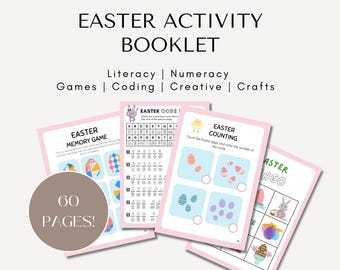 Easter Kids Activity Work Booklet - Etsy