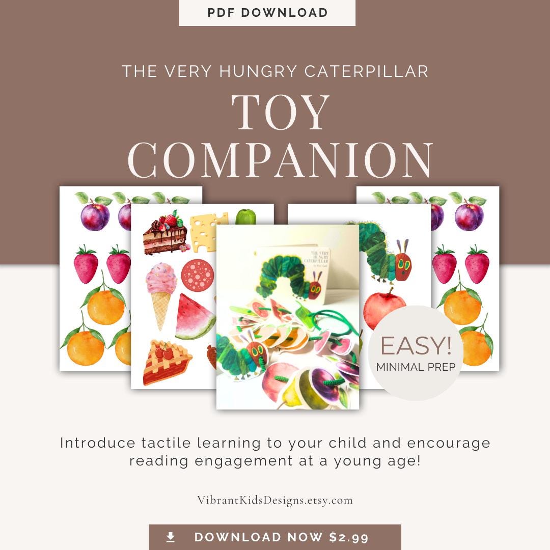The Very Hungry Caterpillar Book Companion Toy | Digital Download ...