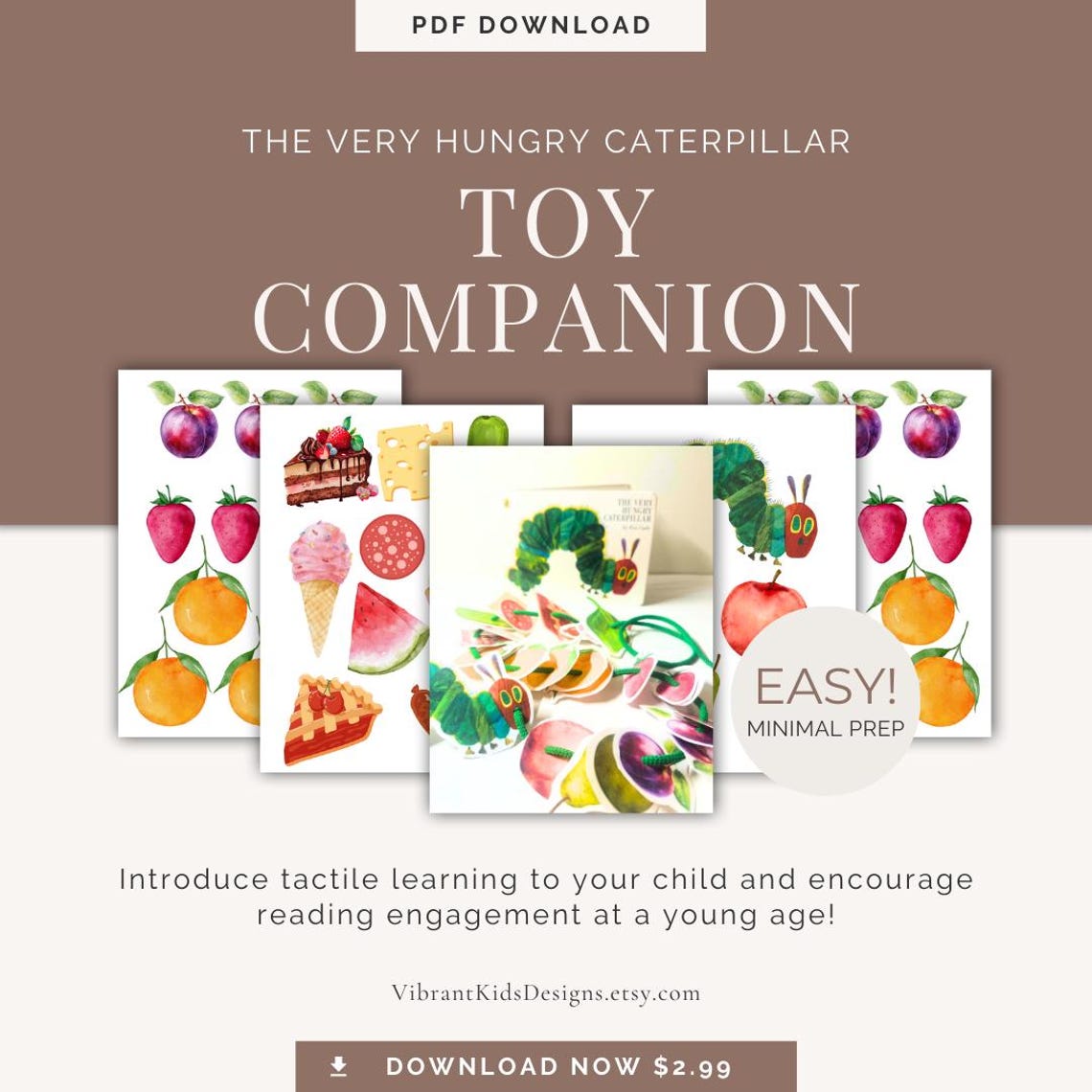 The Very Hungry Caterpillar Book Companion Toy | Digital Download ...