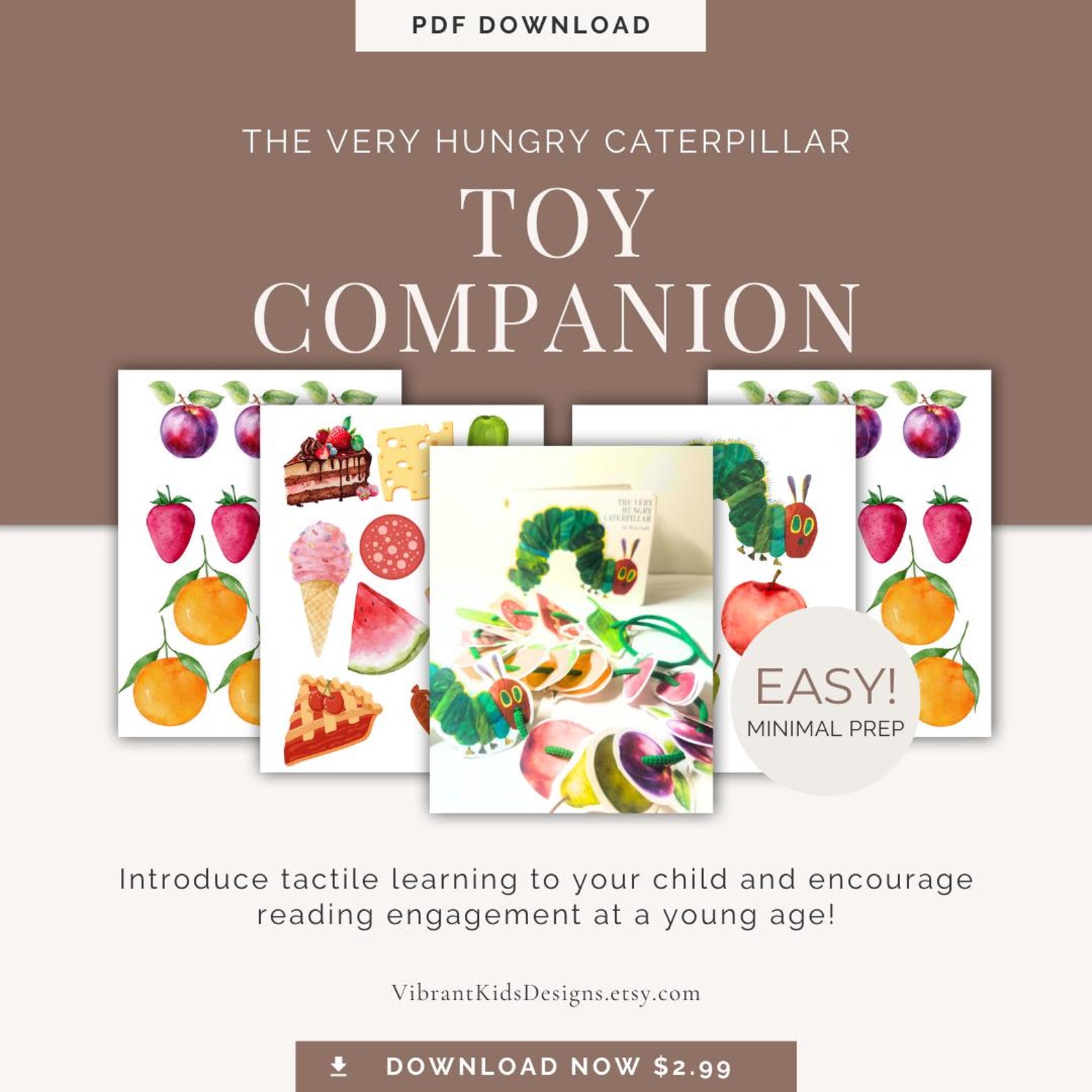 The Very Hungry Caterpillar Book Companion Toy | Digital Download ...