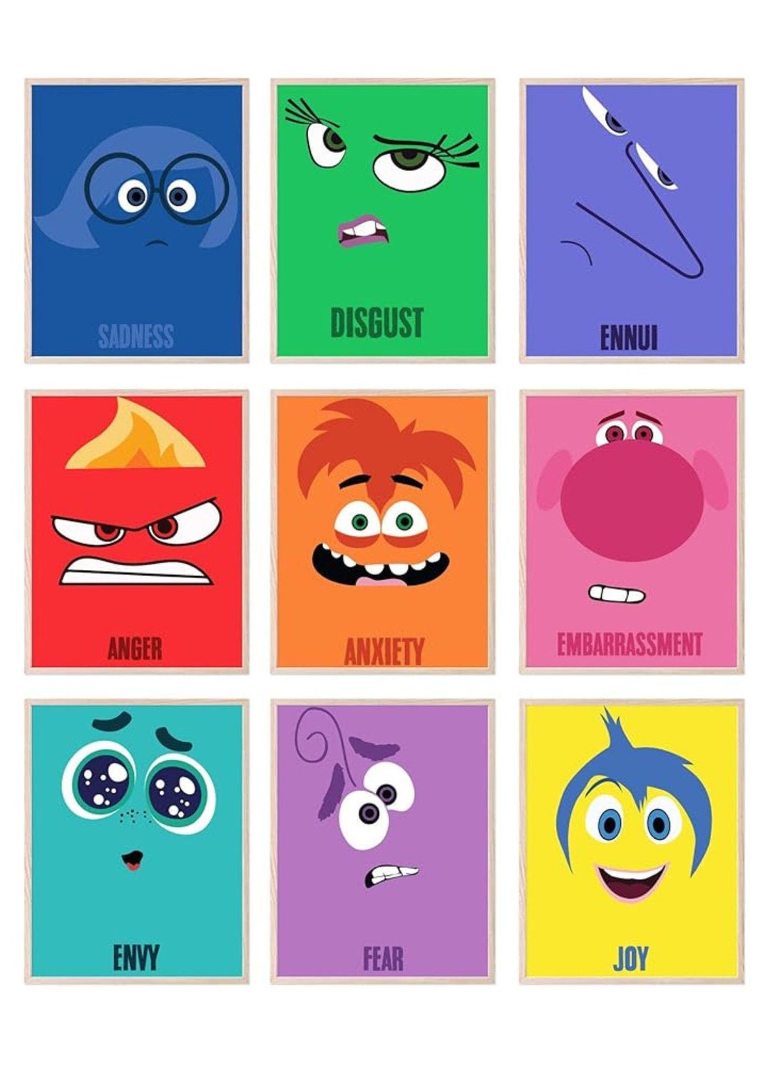 Inside Out 2 Feelings Flash Cards for Toddlers - Etsy