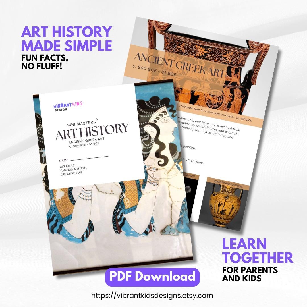 Ancient Greek Art History for Kids: Printable Activity Pack (PDF ...