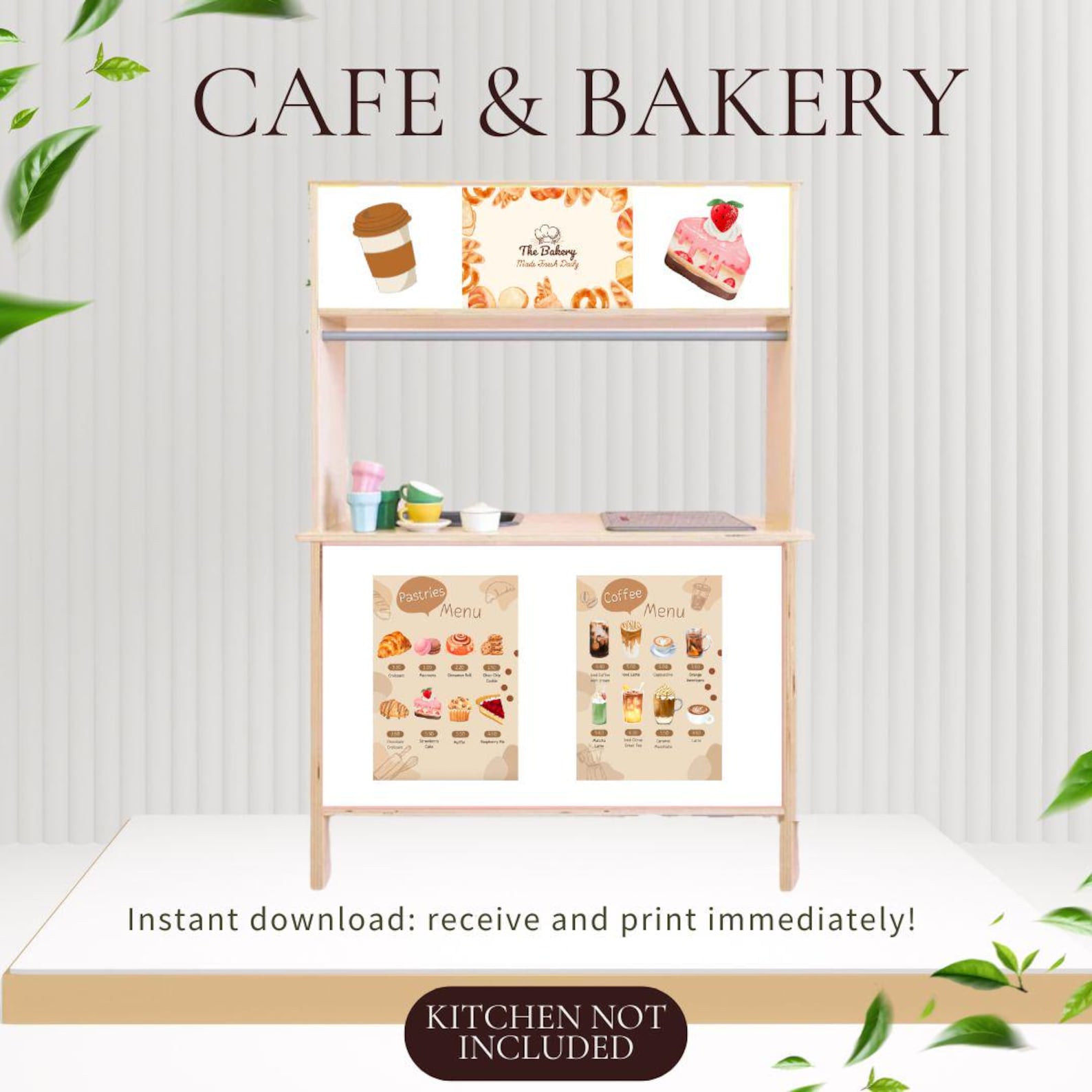 IKEA DUKTIG Play Kitchen Printable Play Set: Bakery and Cafe, Indian ...