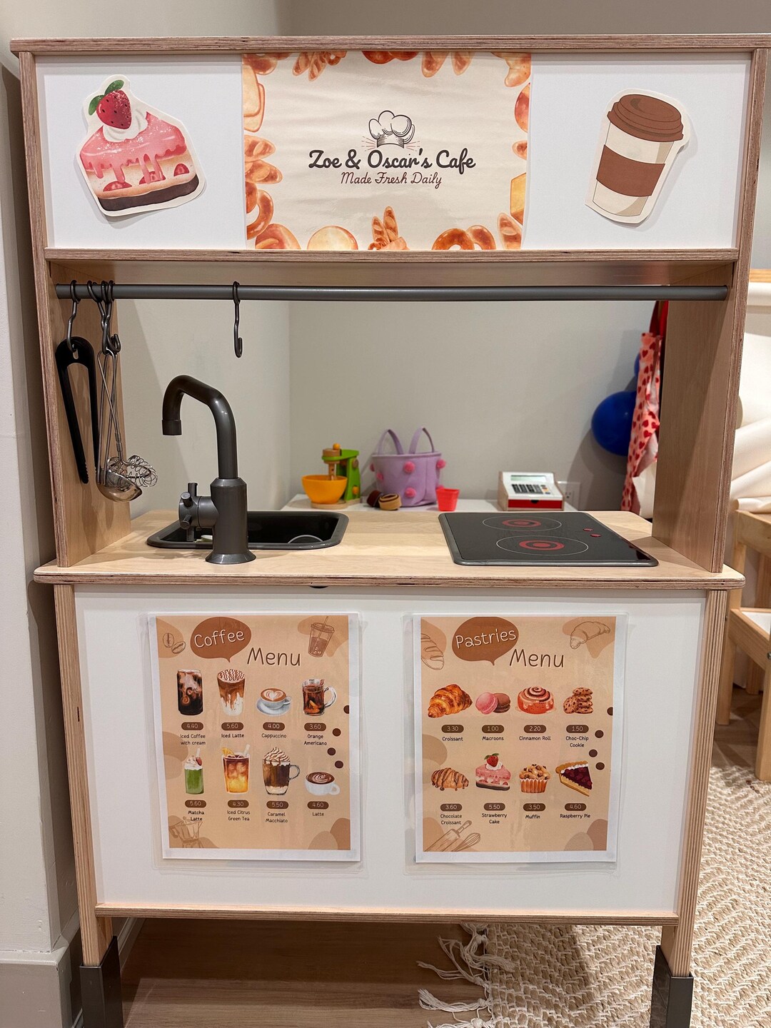 IKEA DUKTIG Play Kitchen Printable Play Set: Bakery and Cafe Menus and ...