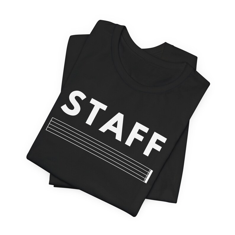 STAFF T-shirt With Music Staff Design - Perfect for Event Staff ...