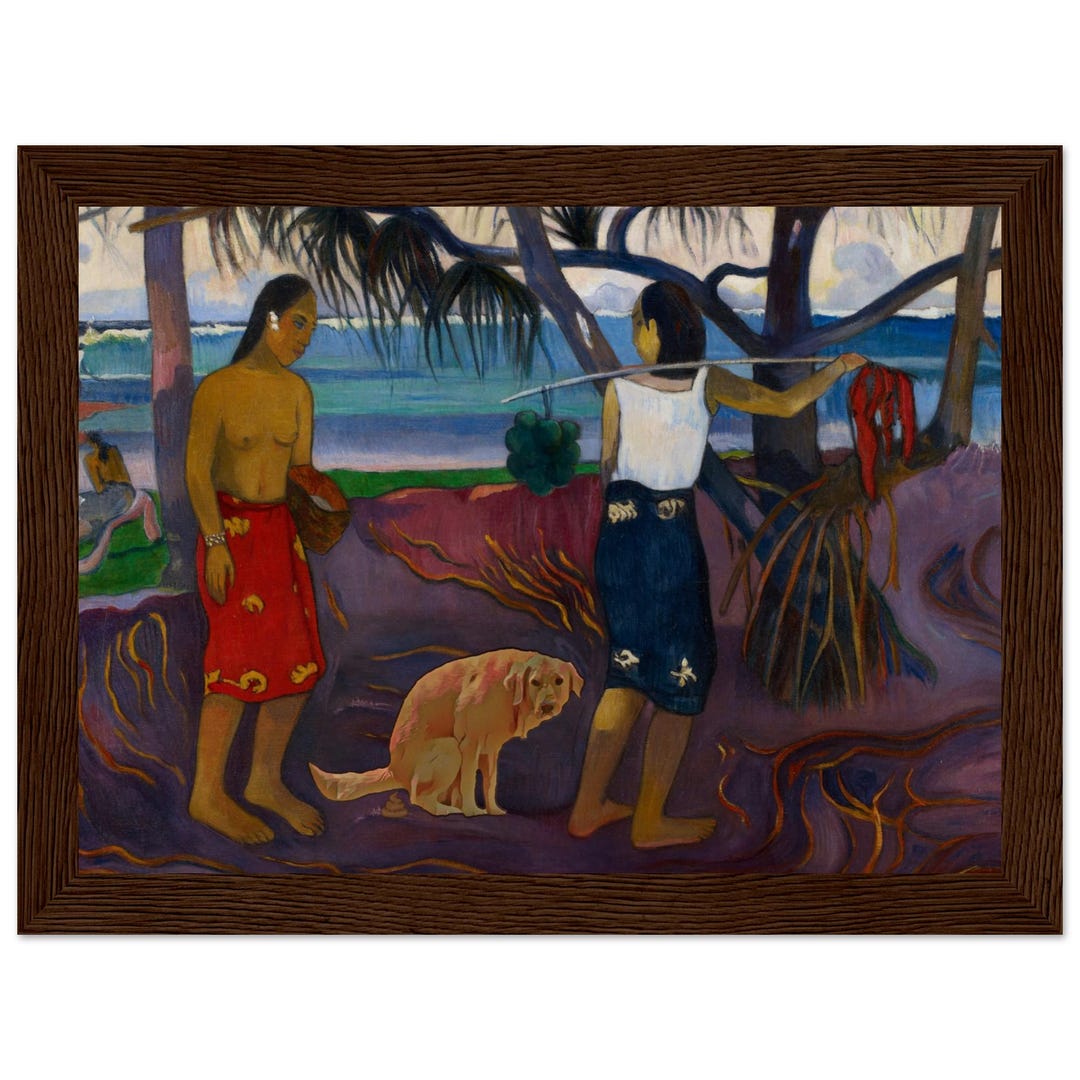 Funny Dogs Pooping Art Mounted Framed Poster of Famous Paintings ...