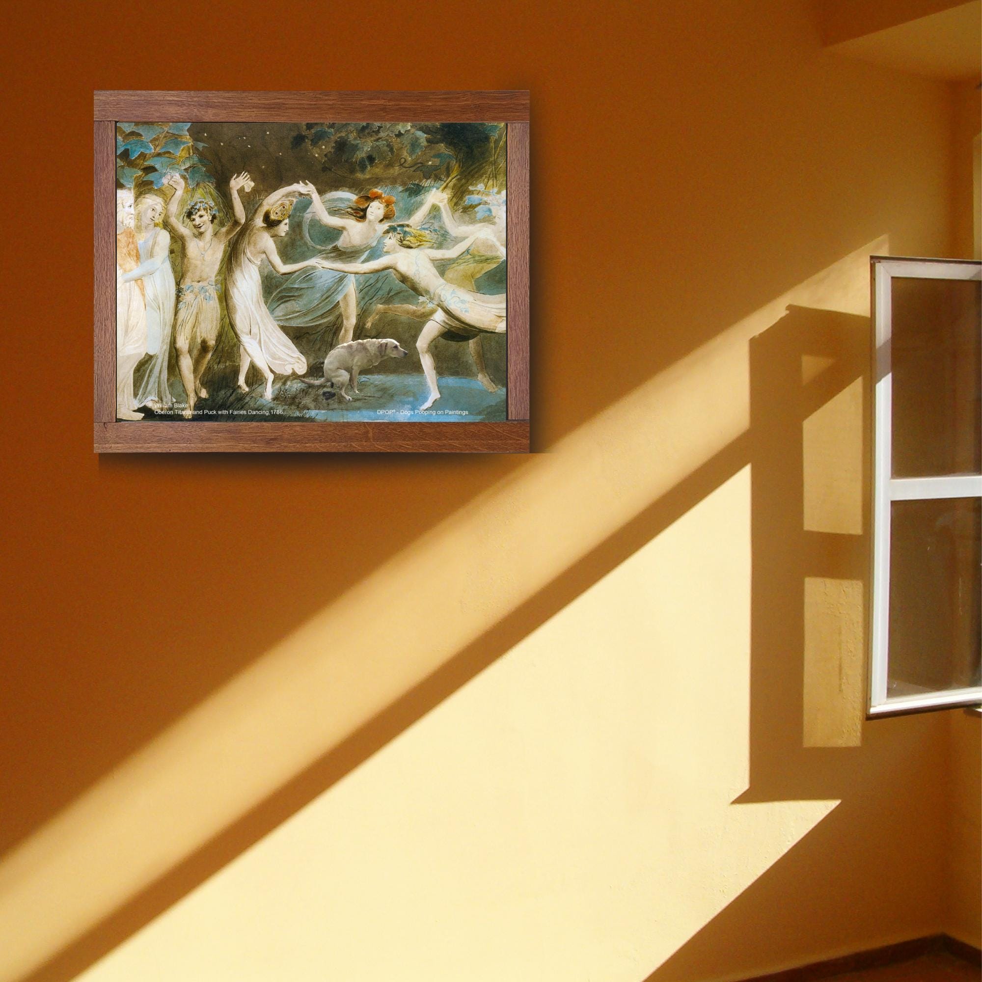 Funny Dog Pooping Art Print - Classic Painting With a Hilarious Twist ...