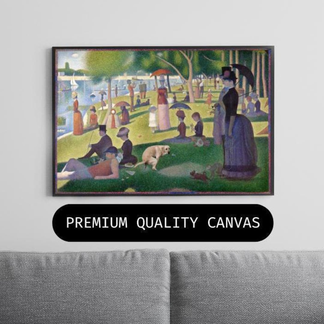 Funny Dogs Pooping in Famous Painting Canvas Wall Art, Dog Shit ...