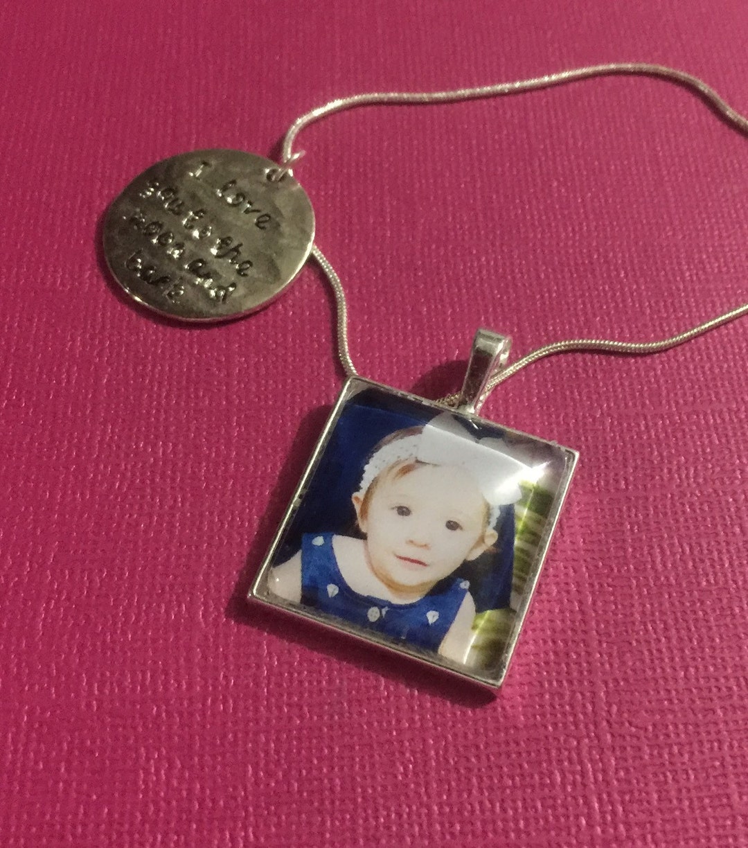 Custom Silver Plated Photo Pendant - Etsy