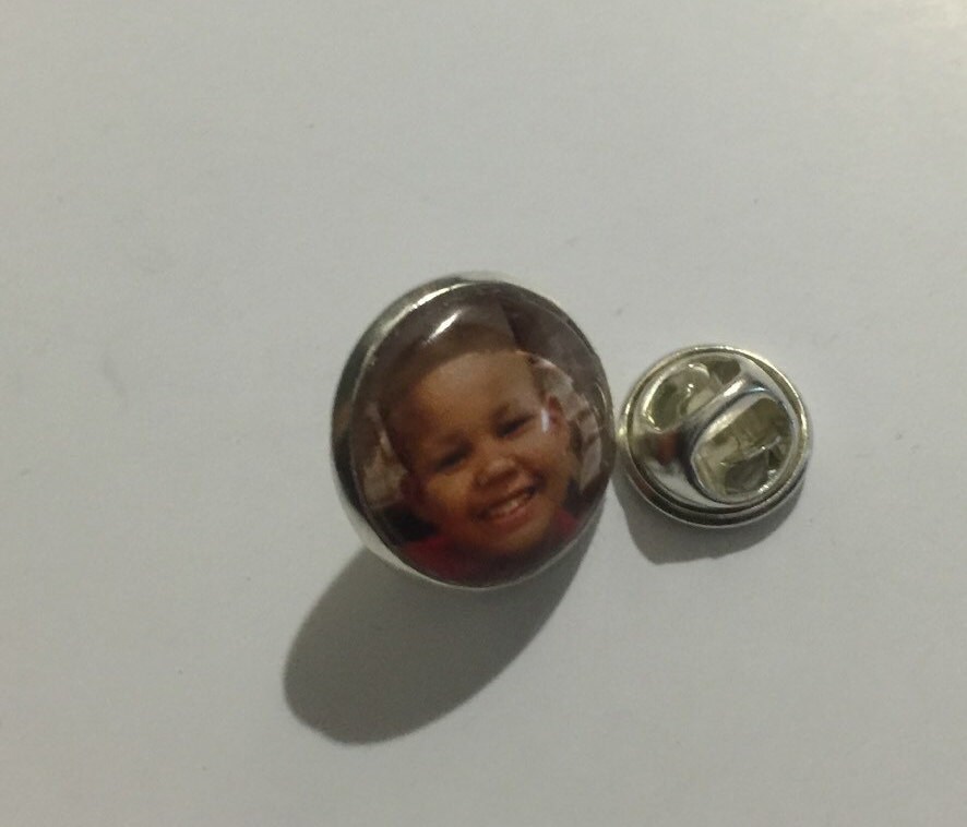 Personalized photo Lapel Pin or Tie tack Memorial Keepsake | Etsy