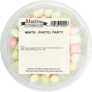 Pretty Pastel Party Mints 8.5oz, Mint Candy Jar, Spring Celebration ...