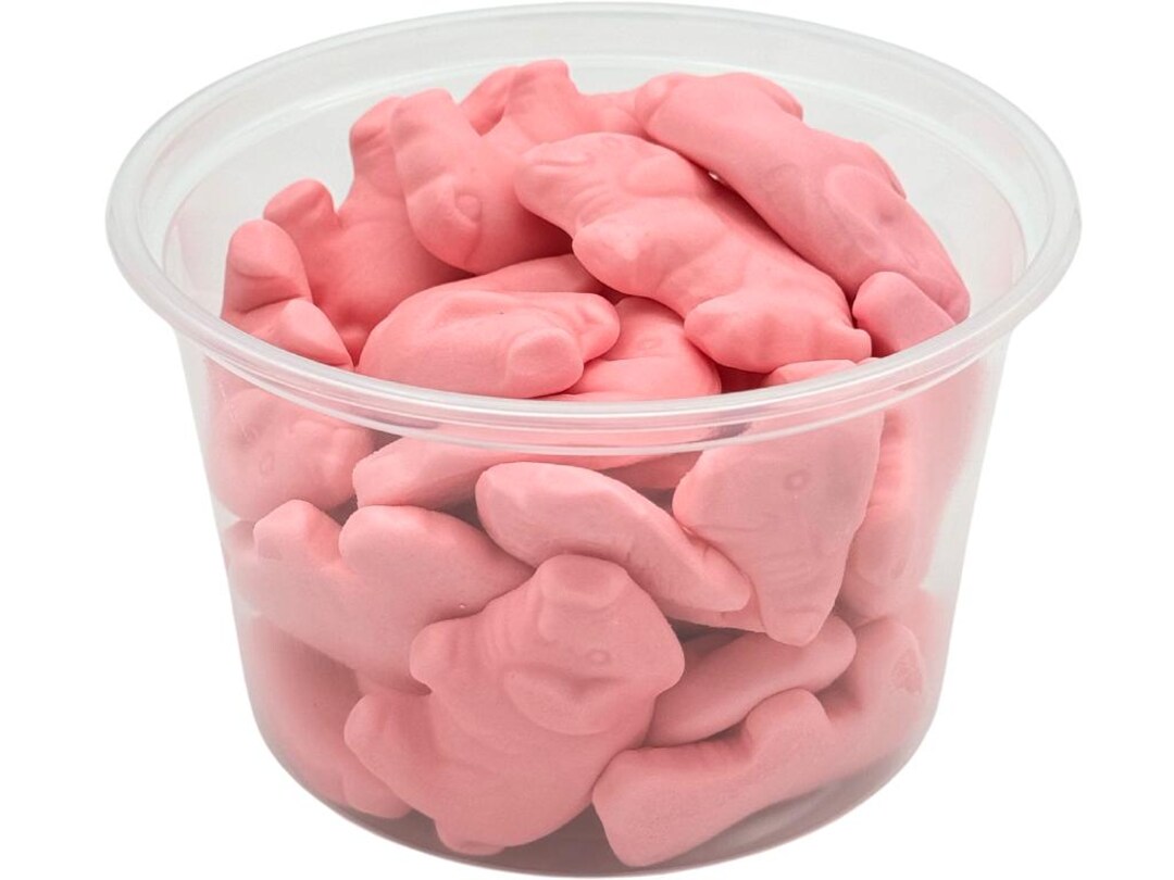 Pink Gummi Pigs Bag 8.8oz, Fruit Flavored Gummy Pigs, Bulk Candy Treat ...