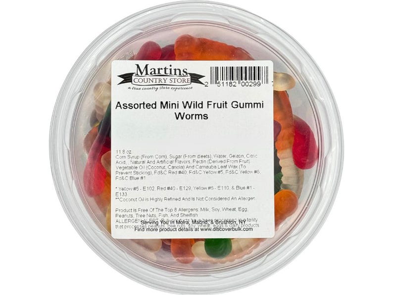 Gummy Worms Variety Pack, Wild Fruit Flavors, 11.8oz Bag, Colorful ...