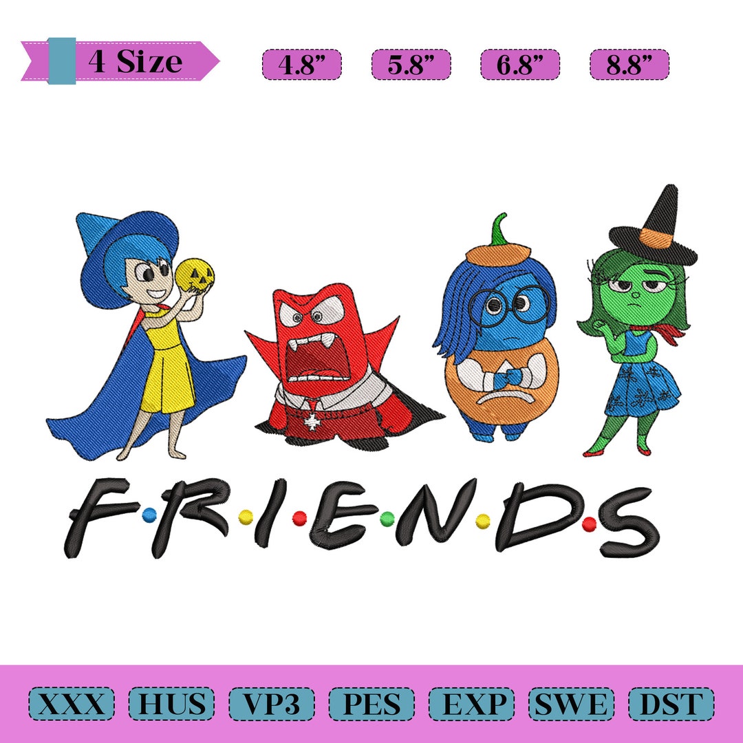 Friend Cartoon Embroidery Design, Embroidery Friend Cartoon Design ...