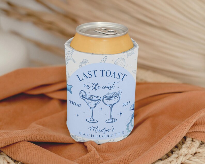 Beach Bachelorette Party Can Coolers, Last Toast on the Coast ...