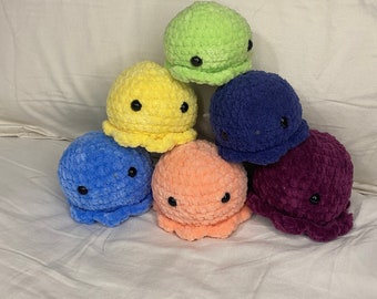 Handmade Crochet Blue Speckled Octo Buddy - Etsy