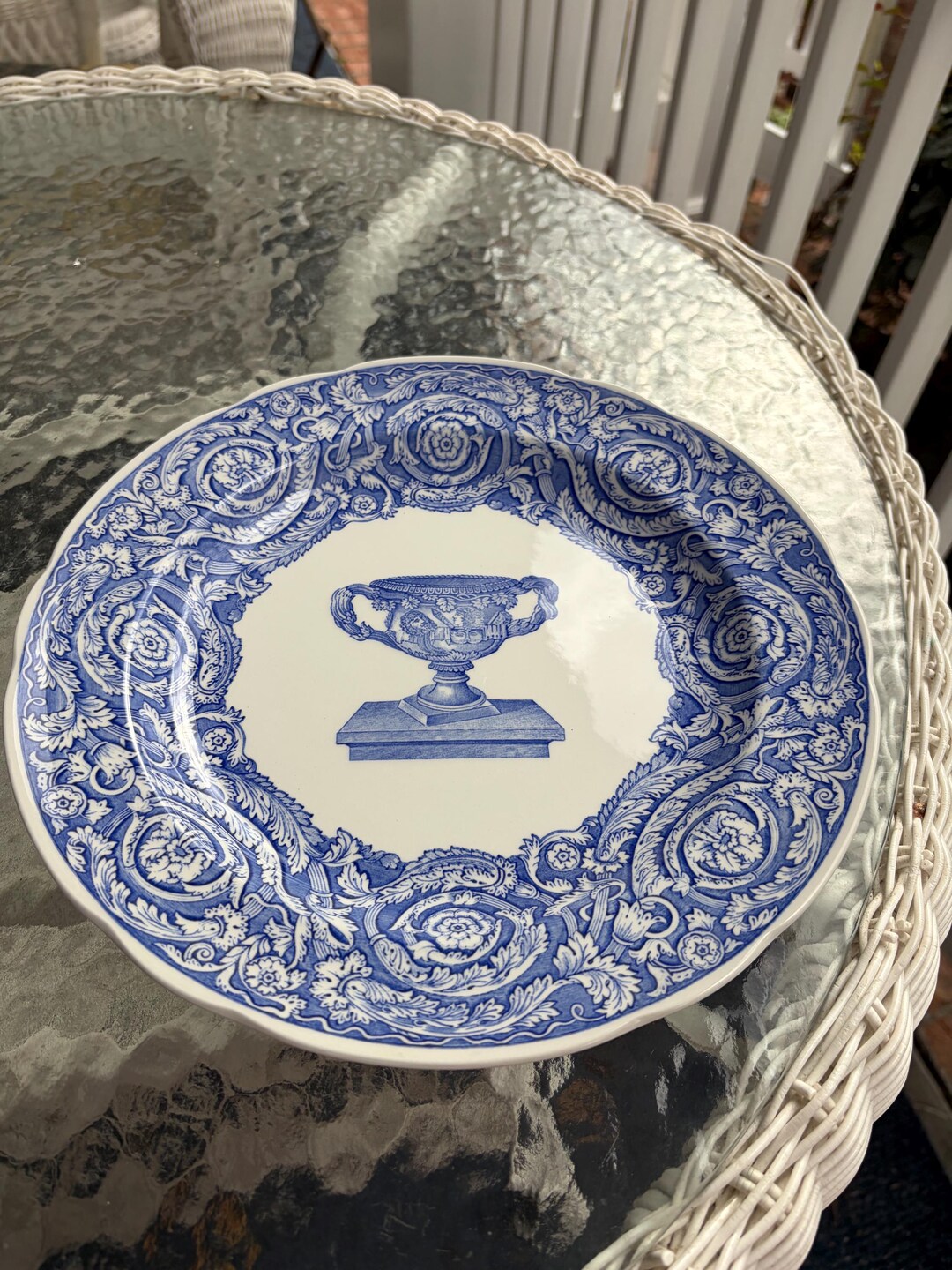 Vintage Spode Blue Room Collection “warwick Vase” Blue Transferware ...