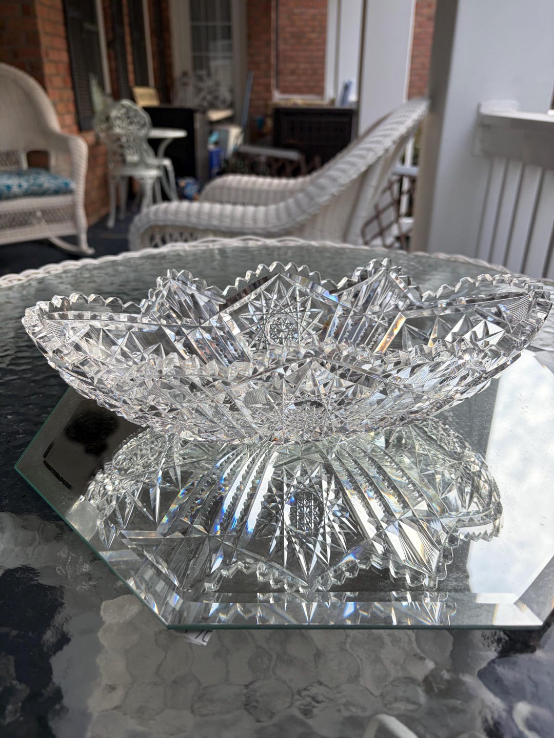 Exquisite Antique American Brilliant Period Hand Cut Leaded Crystal ...
