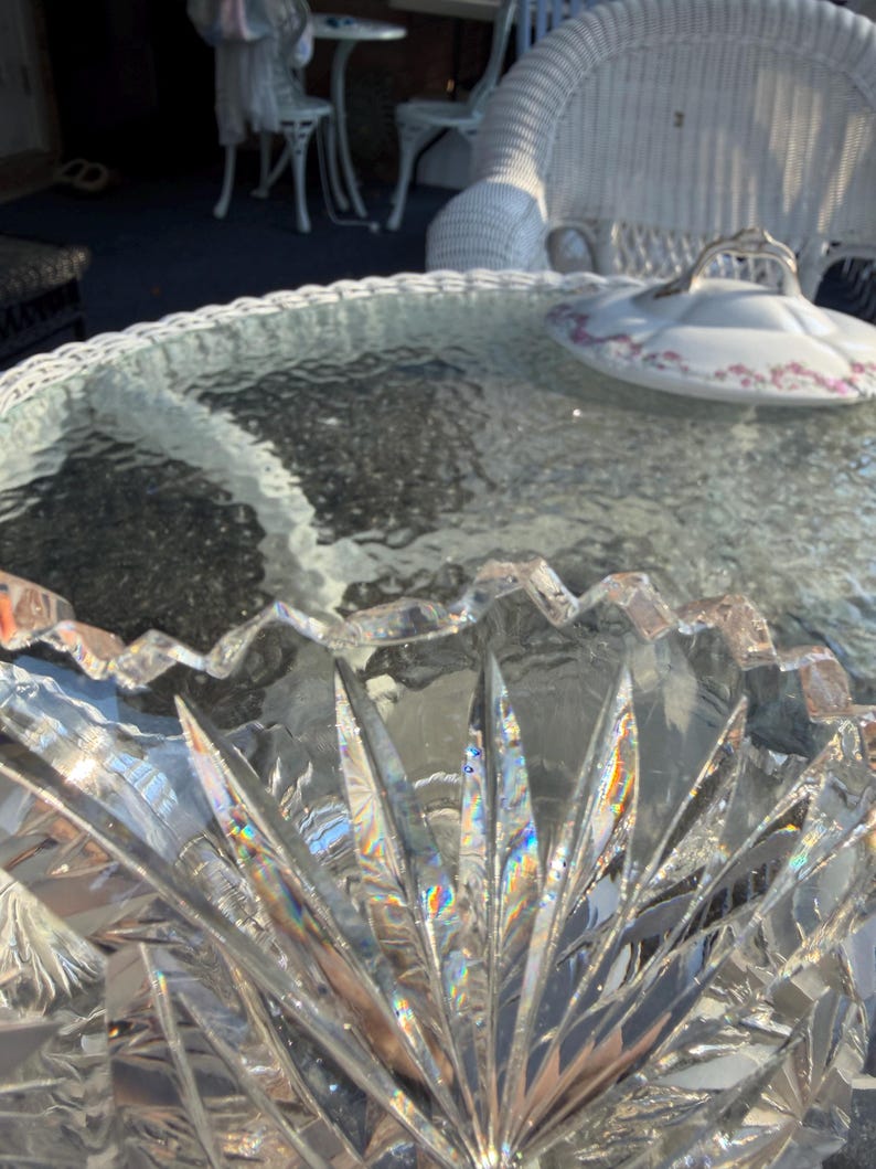 Stunning Antique American Brilliant Period Cut Crystal Bowl With Cut ...