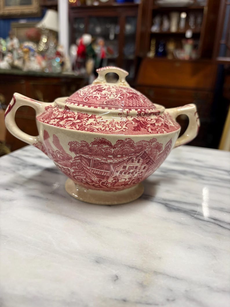 Lovely Thomas Hughes and Sons, LTD “avon Cottage” Red Transferware ...