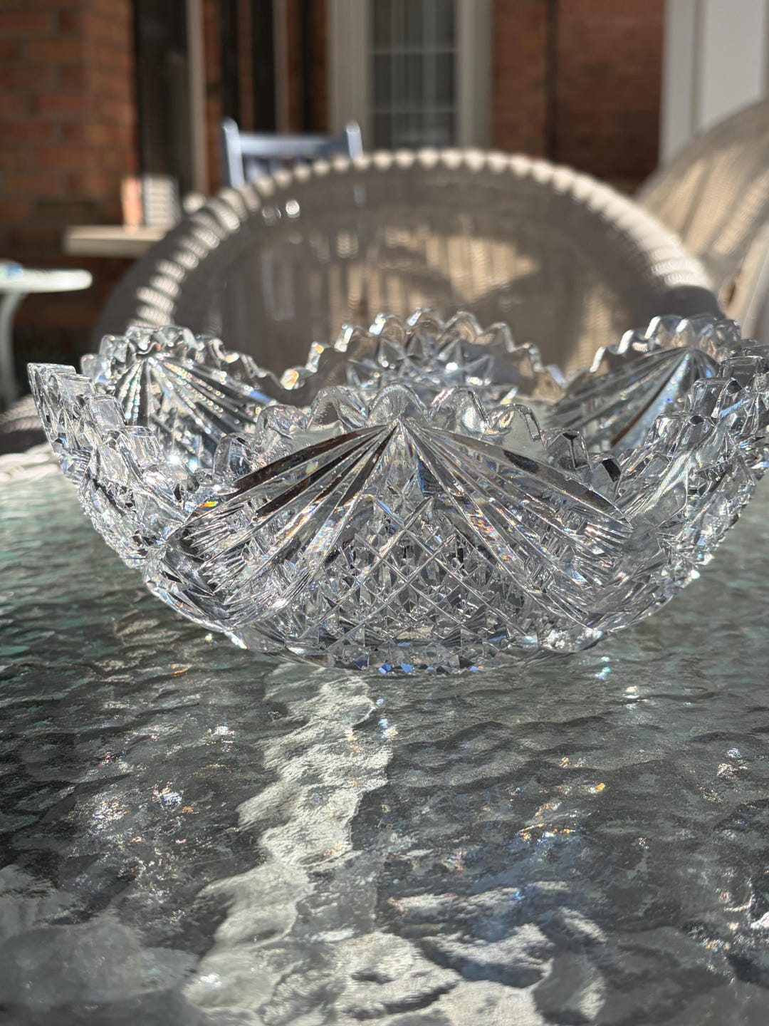 Exquisite Antique American Brilliant Period Cut Lead Crystal Small Bowl ...