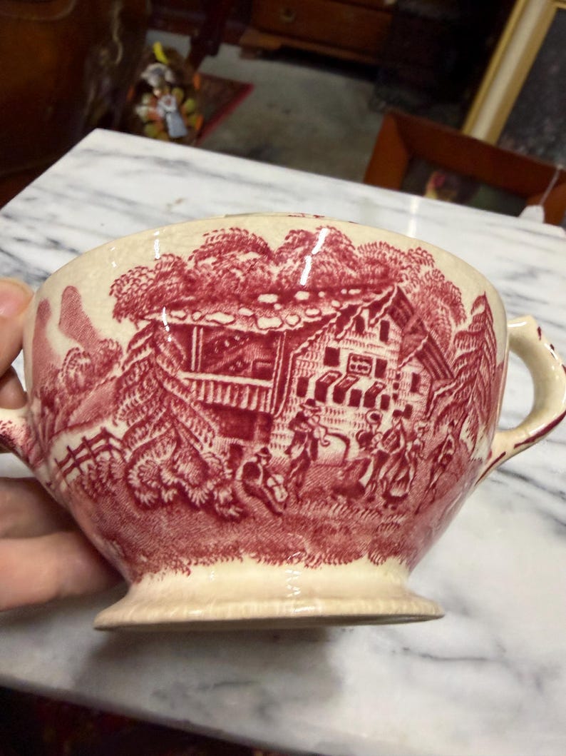 Lovely Thomas Hughes and Sons, LTD “avon Cottage” Red Transferware ...