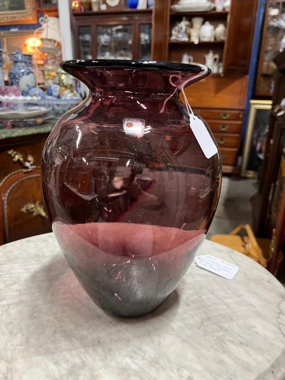Gorgeous Blenko Art Glass “827L” Hand Blown Amethyst Purple Vase - Etsy