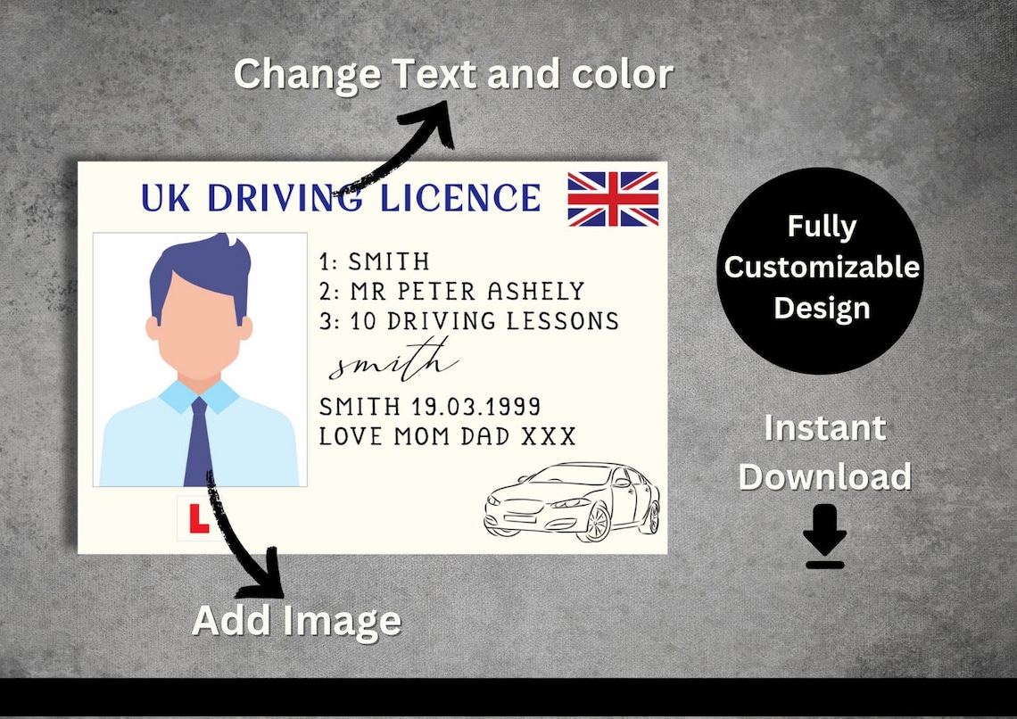 Driving Lessons Voucher Printable Voucher Template, Editable & Print at ...