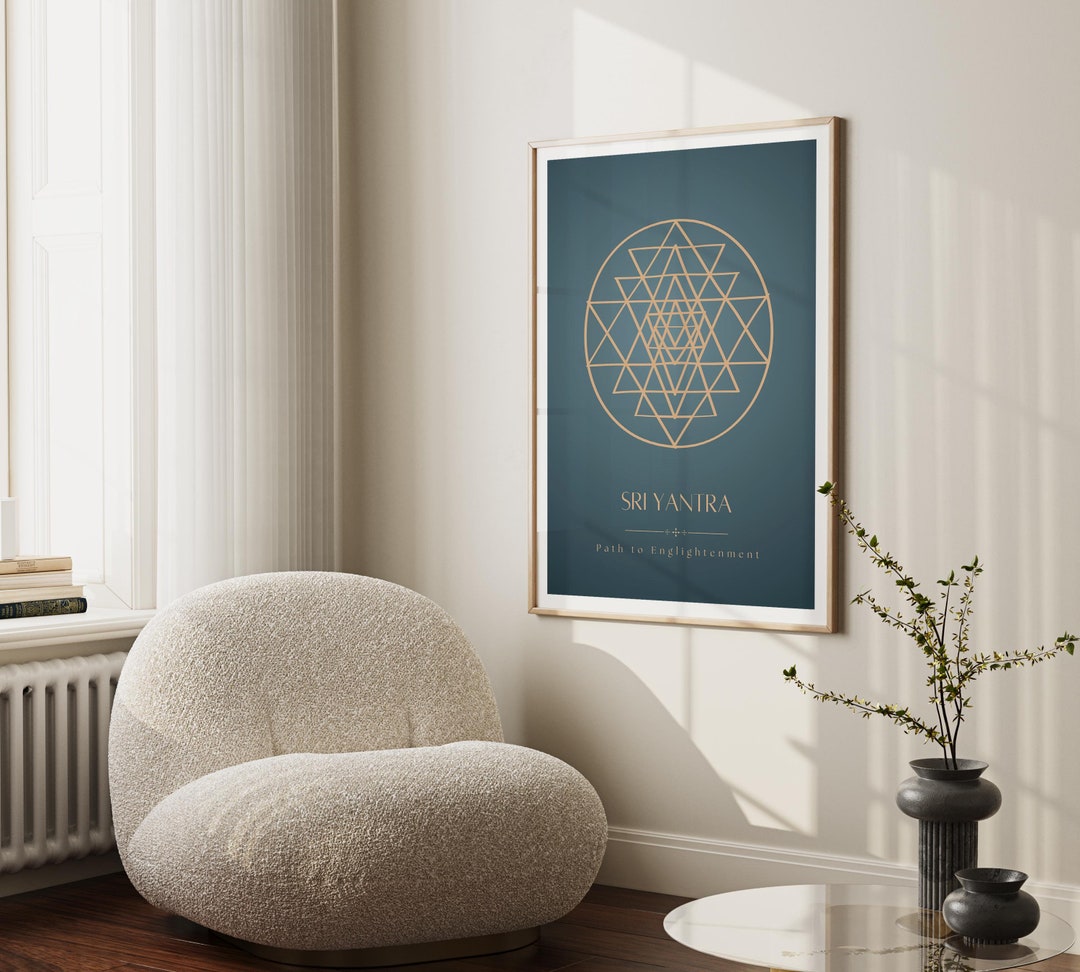 Sacred Geometry Sri Yantra Aura Poster Y2K Room Decor Yoga Poster ...