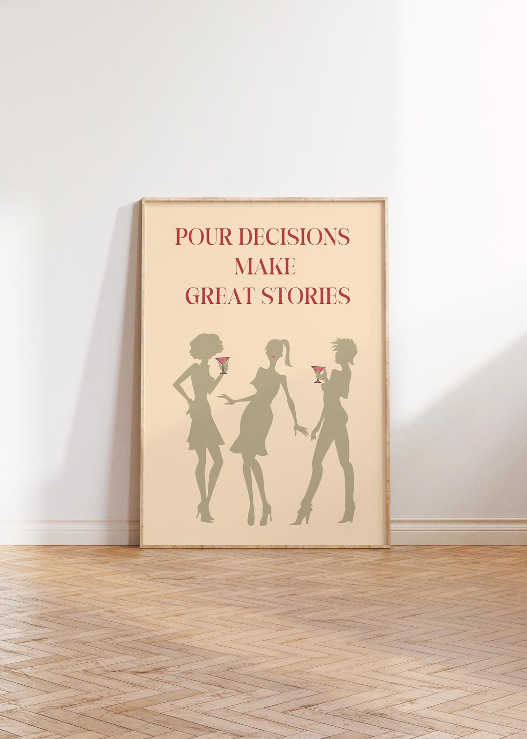 Pour Decisions Wine Poster Indie Room Decor Wine Centerpiece Alcohol ...