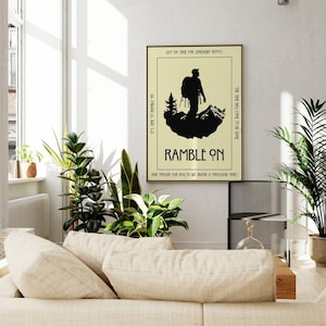 Ramble on Led Zeppelin Poster Song Lyric Wall Art Rock Music Poster ...