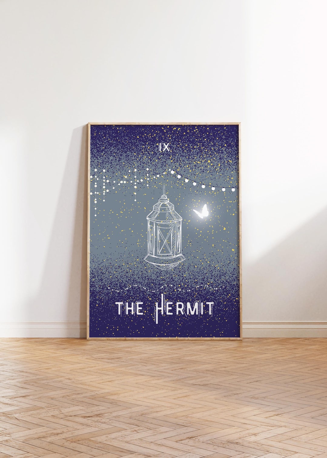 The Hermit Tarot Card Astrology Poster Grimoire Zodiac Print Pagan ...