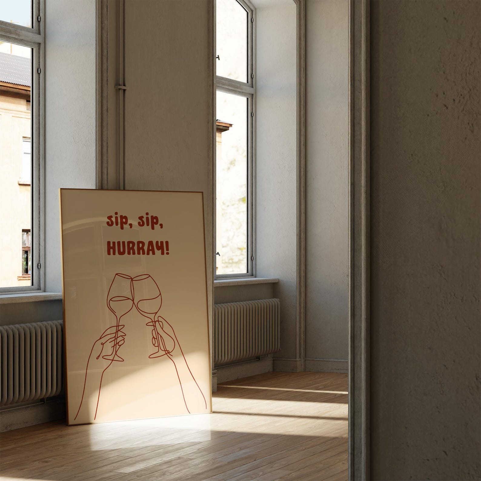 Sip Sip Hurray Wine Poster Indie Room Decor Wine Centerpiece Alcohol ...