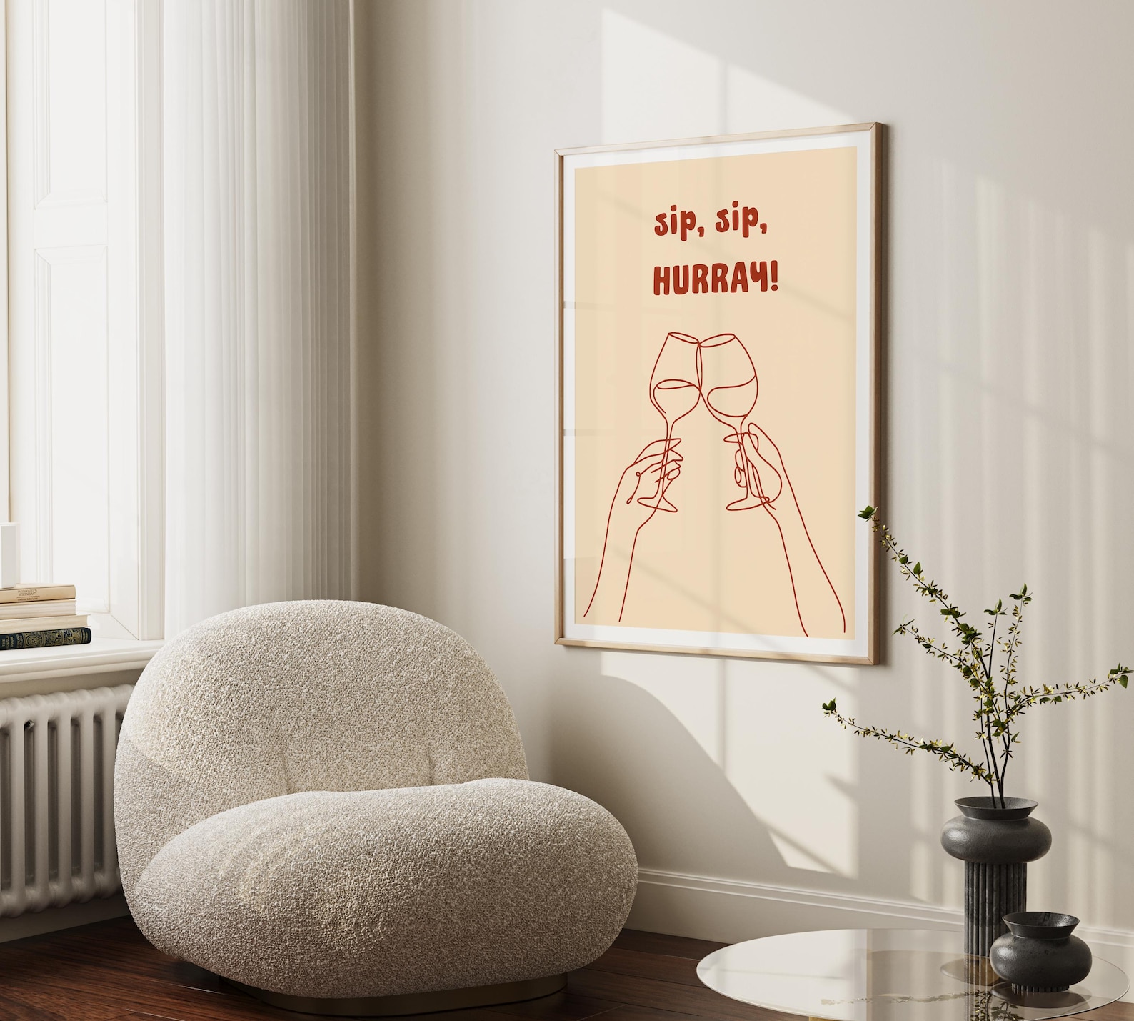 Sip Sip Hurray Wine Poster Indie Room Decor Wine Centerpiece Alcohol ...