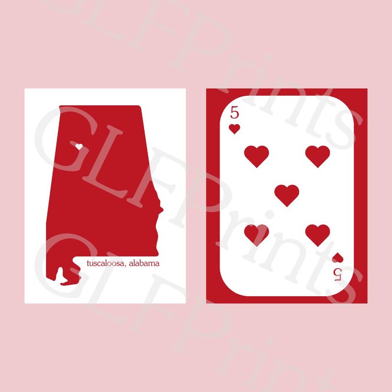 University of Alabama Dorm Decor Wall Prints / Printable Digital ...