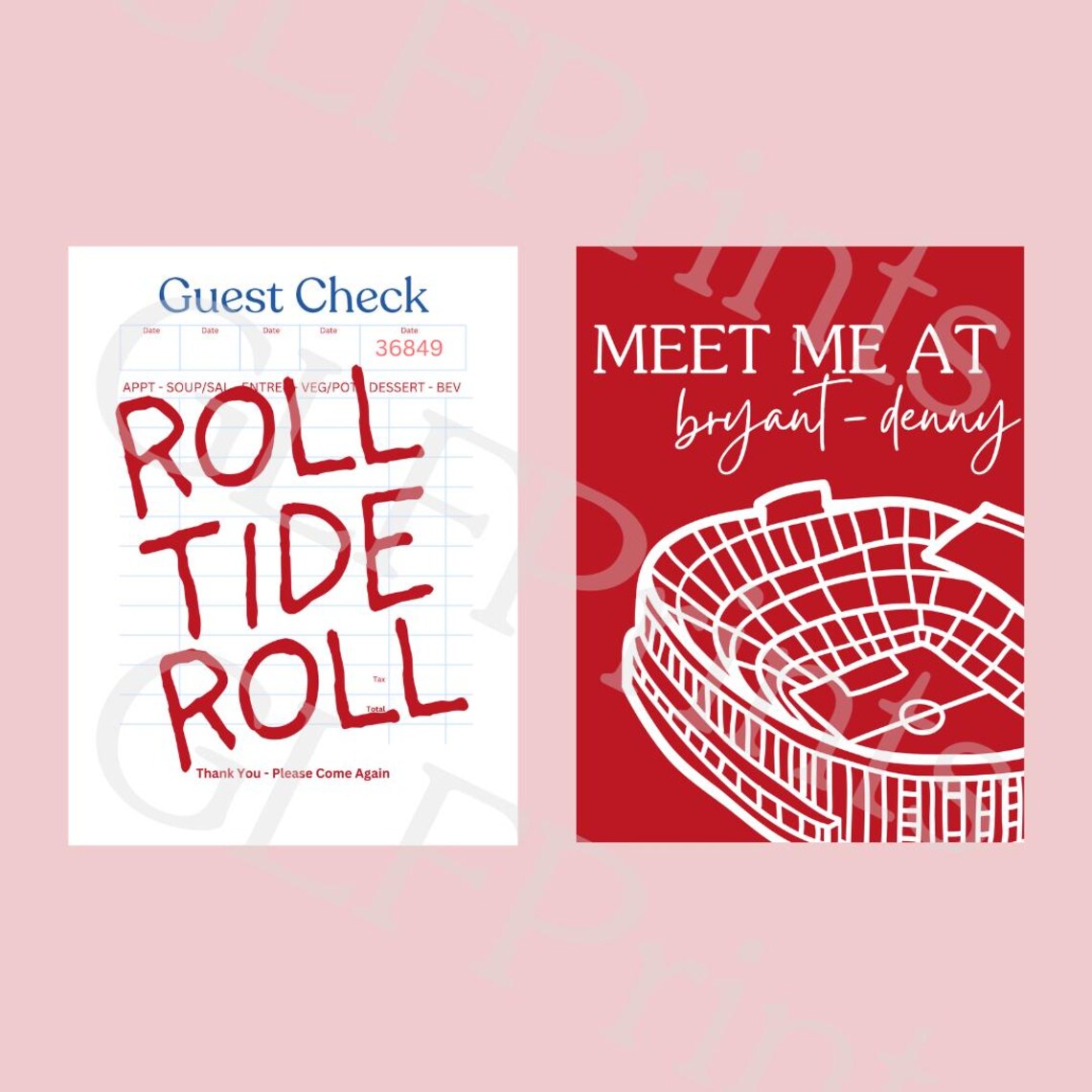 University of Alabama Dorm Decor Wall Prints / Printable Digital ...