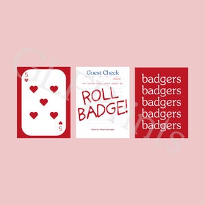 Red and White UW Madison Dorm Wall Prints / Printable Digital Download ...