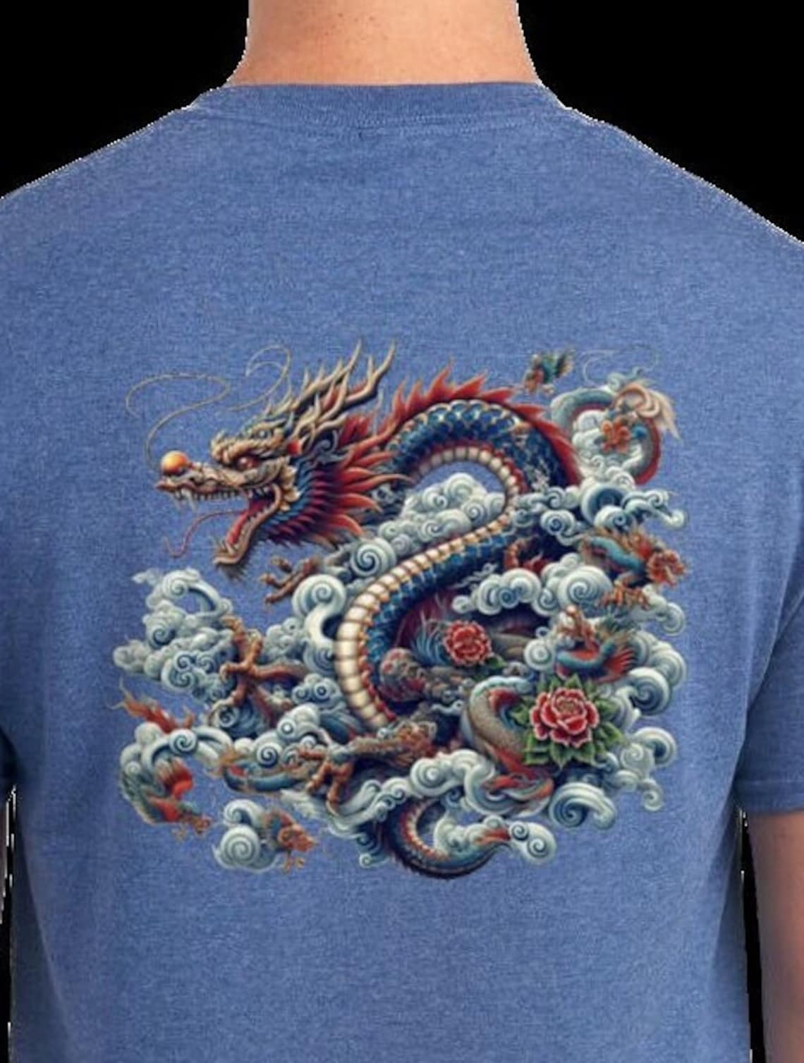 Dragon, Men's Dragon, Chinese Dragon, Warrior, Fantasy, Dads T-shirt ...