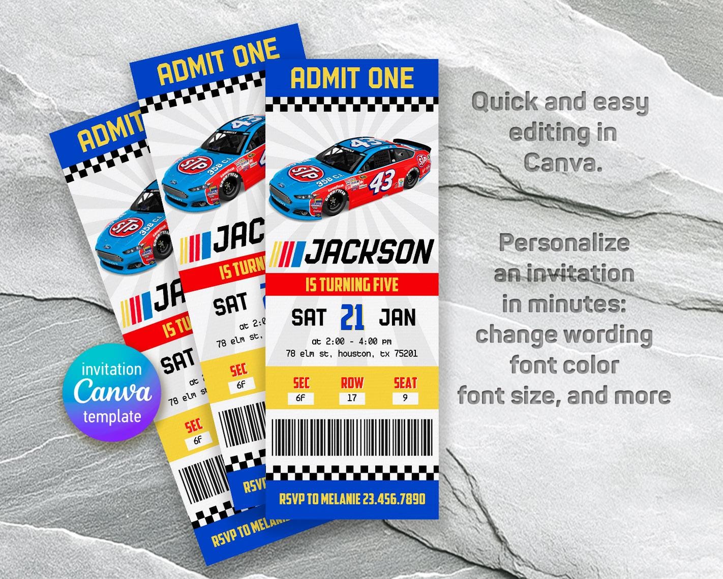 Nascar Party, Shake N Bake Birthday, Ricky Bobby, Boy Racing Ticket ...